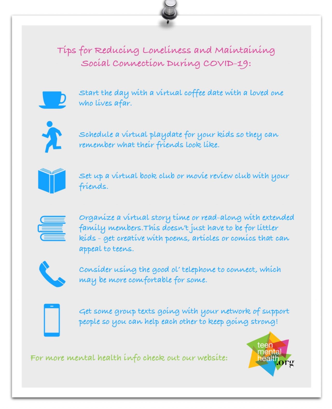 TIP SHEET #2 - STAYING CONNECTED during COVID-19 - Mental Health Literacy