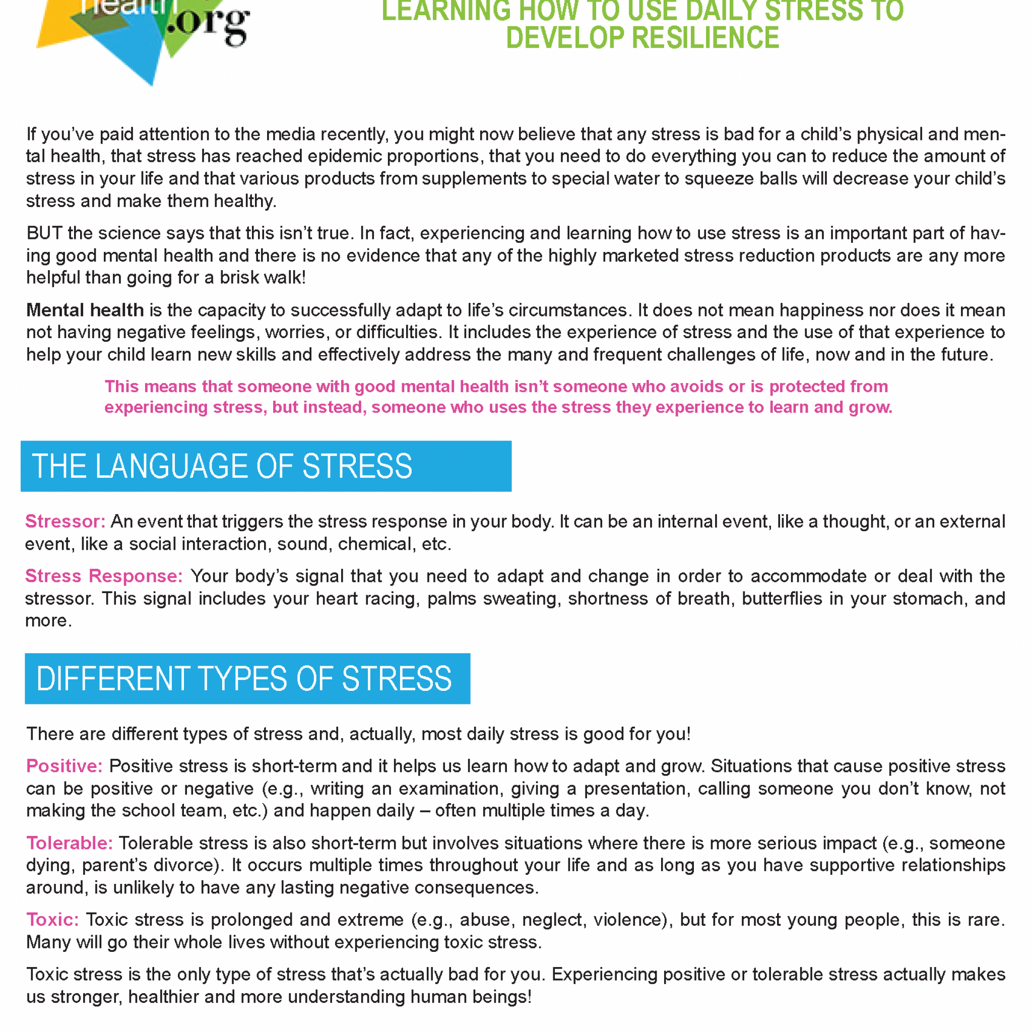 Toolbox - Mental Health Literacy